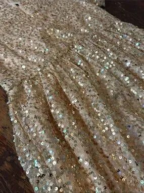 GAP | Dresses | Gap Gold Sequin Sparkly Short Sleeve Dress Girls Size ...